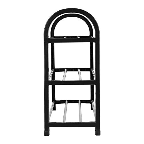 Eboxer Lightweight and Compact Shelf Shoes,Plastic + Aluminum Metal Detachable Shoe Organizer Shoe Tower Cabinet Storage for Home Liveroom Bathroom.(3 Tiers)