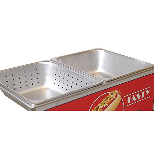Benchmark 60072 Mini Cart Hotdog Steamer, 120V, 1200W, 10A,Stainless Steel