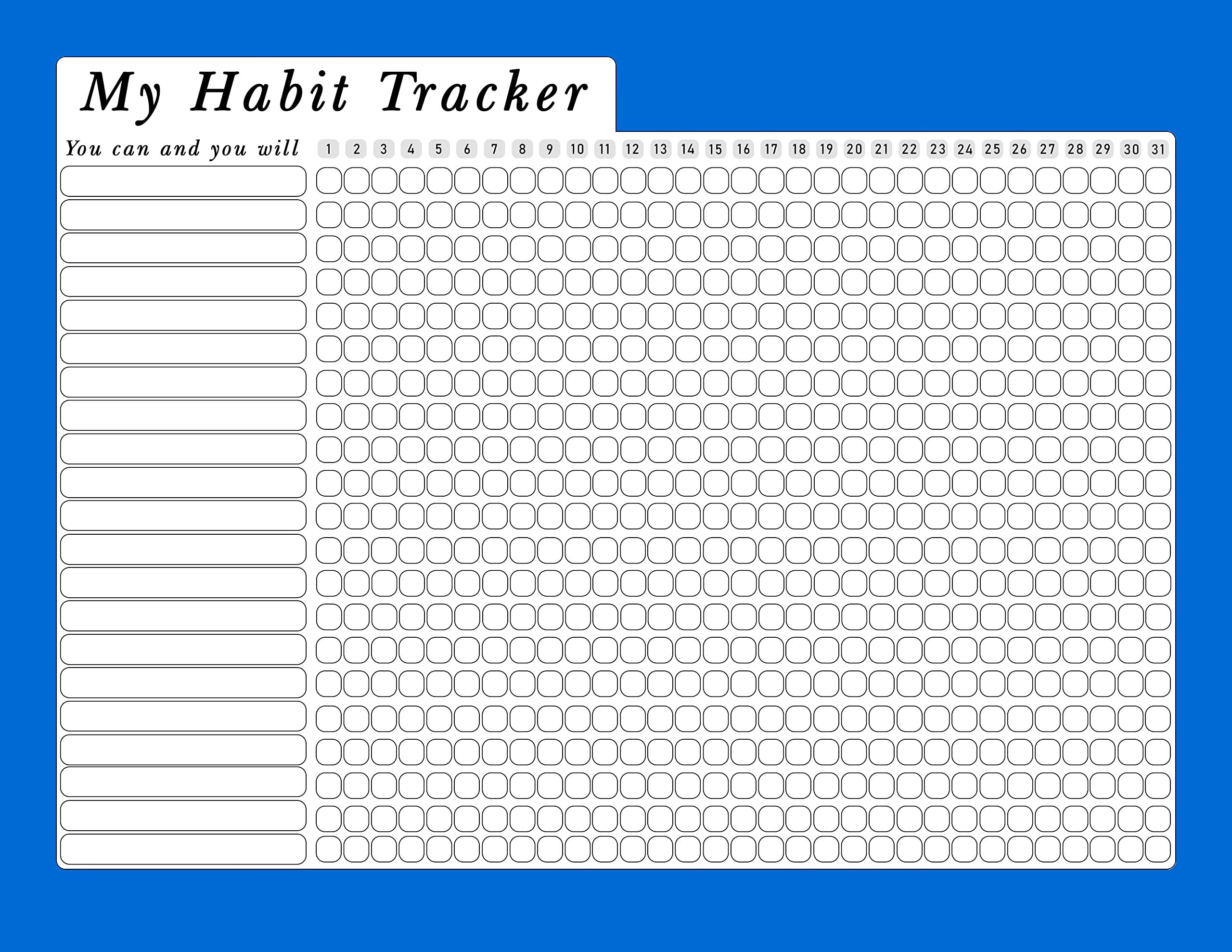 2024 Monthly Desktop/Wall Calendar/Planner - Habit Tracker - Daily, Weekly & Monthly Goal Motivational Habit Tracking Journal Inspirational - (Edition #06)