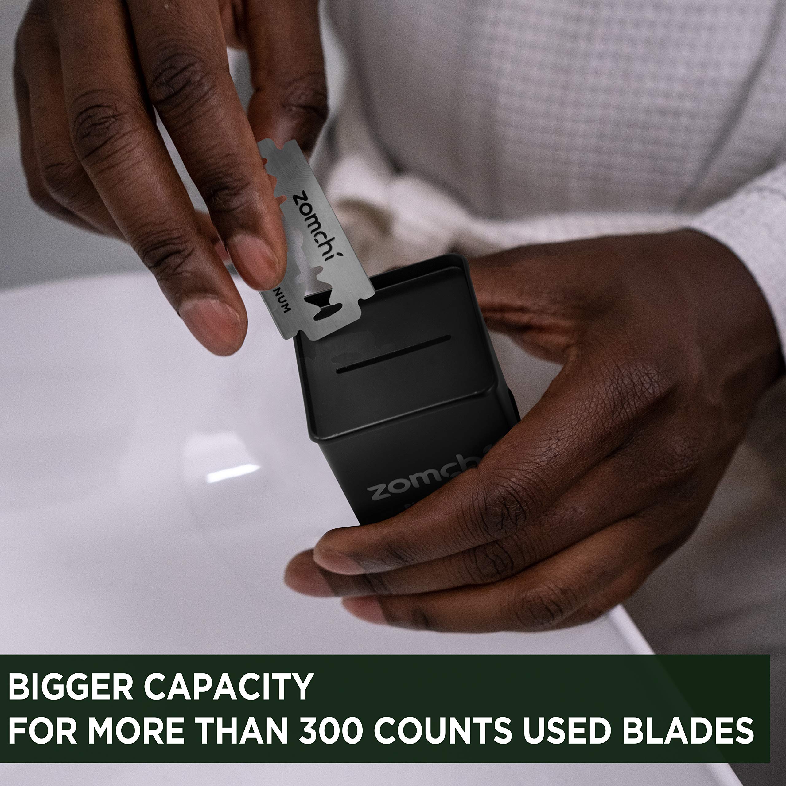 Zomchi Razor Blade Bank for Safety Razor Blade Storagement with 50 Counts Safety Razor Blades