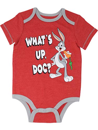 Warner Bros. Looney Tunes Baby Boys 3 Pack Bodysuits: Bugs Taz Marvin 6-9 Months