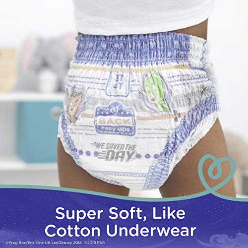 Pampers Easy Ups and Baby Wipes - Pull On Disposable Potty Training Underwear for Boys and Girls, Size 5 (3T-4T), 124 Count, with Sensitive Wipes, 12X Pop-Top Packs, 864 Count (Packaging May Vary)
