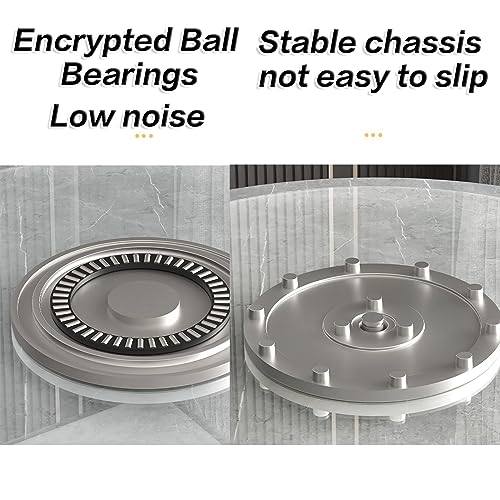 24" Glass Lazy Susan Turntable For Dining Table,Transparent Rotating Round Turntable With Silent Smooth Aluminum Alloy Bearing,for Kitchen Dining, Parties, Wedding (Size : 35in/90cm)