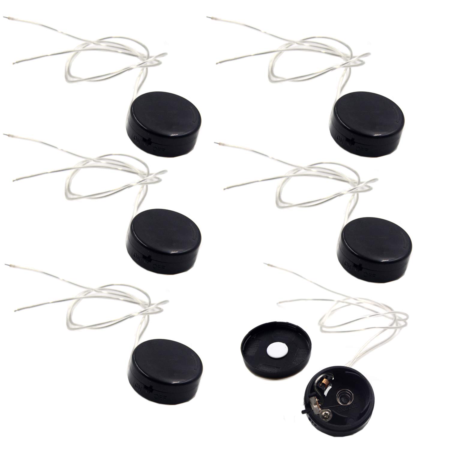 LampVPath (Pack of 6 cr2032 Battery Holder Coin Cell Holder, CR2032 Battery Holder with Switch, 2 x 3V CR2032 Button Cell Battery Holder with Switch