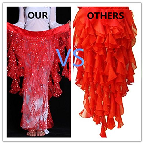 2022 Party Belly Dance Hip Scarf Waist Belt Skirt for Women/Children(Yellow) Medium