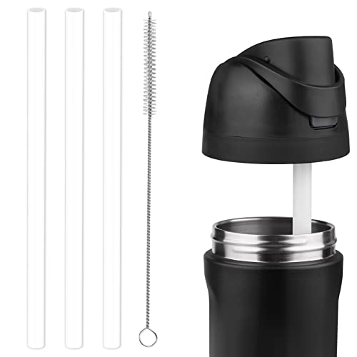 BABORUI 3Pcs Replacement Straws for Owala Water Bottle, Reusable Plastic Straws with Straw Brush Compatible for Owala Free Sip Flip Water Bottle 32oz 24oz