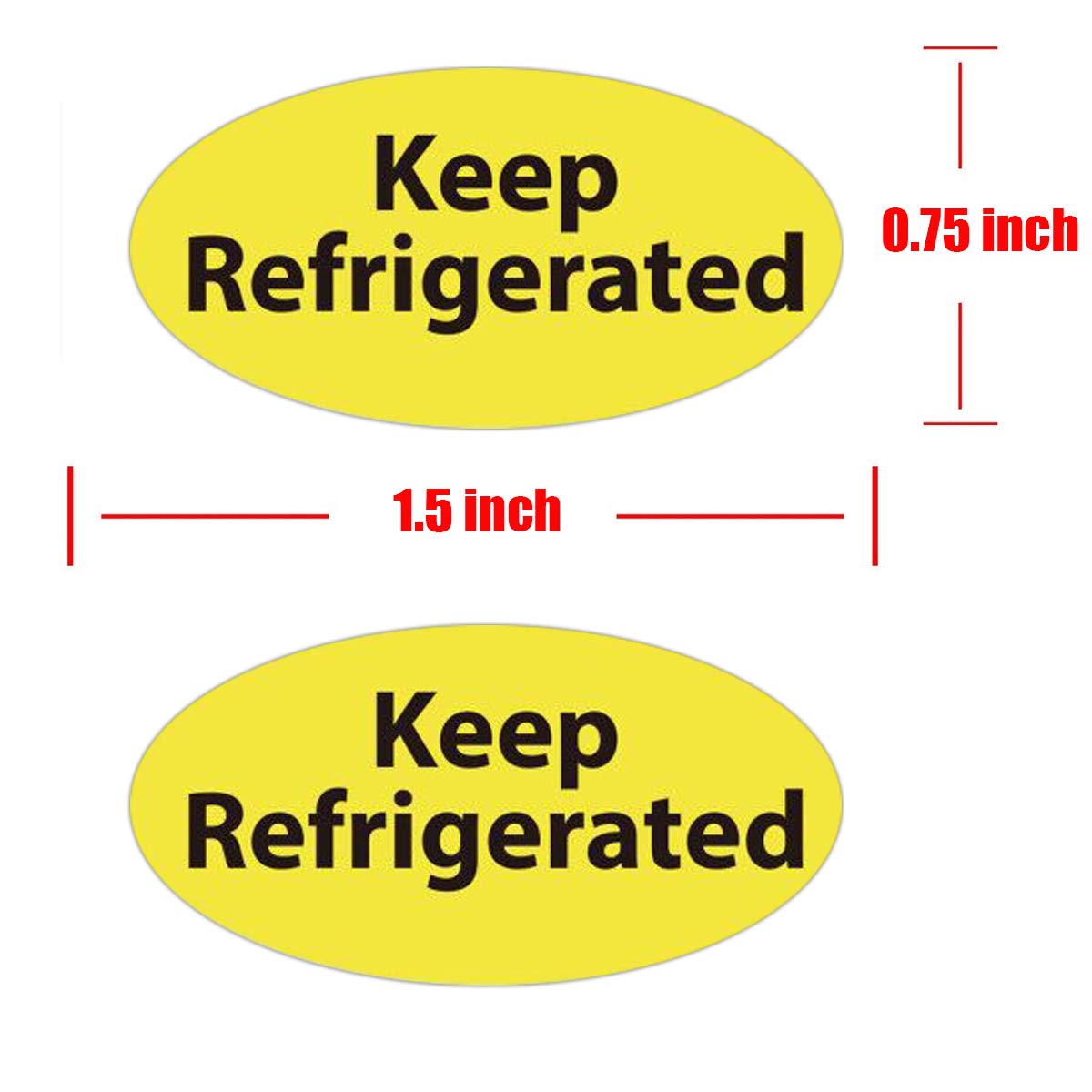 Keep Refrigerated Stickers,0.75 x 1.5 Inches Keep Refrigerated Labels for Pharmacy, Drug Stores, Warning Labels, and Health clinics(500 pcs)