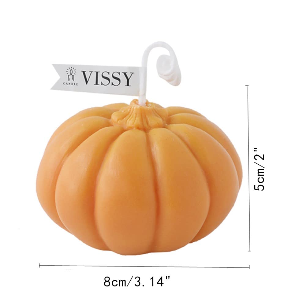2 Pcs pumpkin scented candles , Soy Wax Scented Candle Art Decorative Handmade for Wedding Christmas Birthday Gift