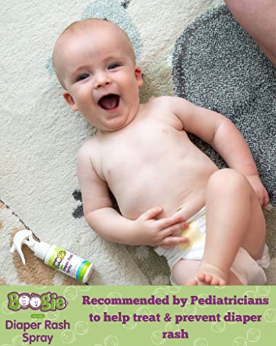Baby Diaper Rash Cream Spray by Boogie Bottoms, No-Rub Touch Free Application for Sensitive Skin, Over 200 Sprays per Bottle, 1.7 oz, Pack of 3