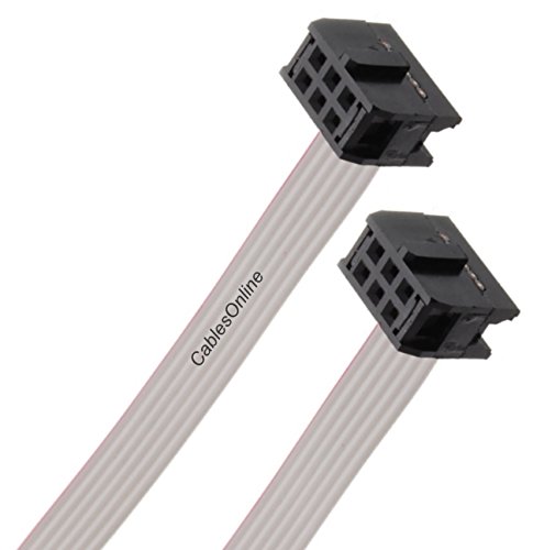CablesOnline, 12-inch 6-Pin (2x3) 2.54mm-Pitch Female to Female 6-Wire IDC Flat Ribbon Cable, FR-0612