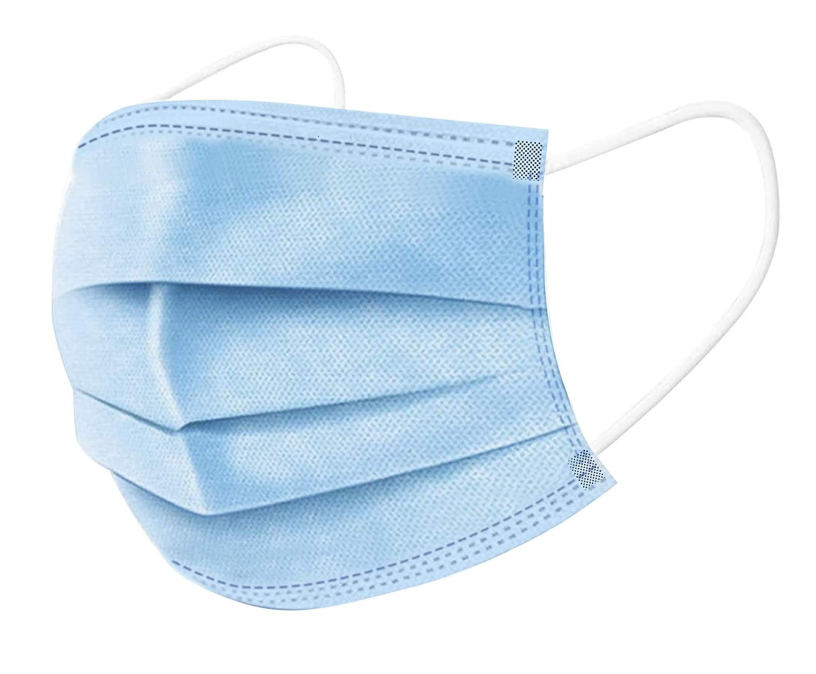 Face Mask, 100 Count (Blue)