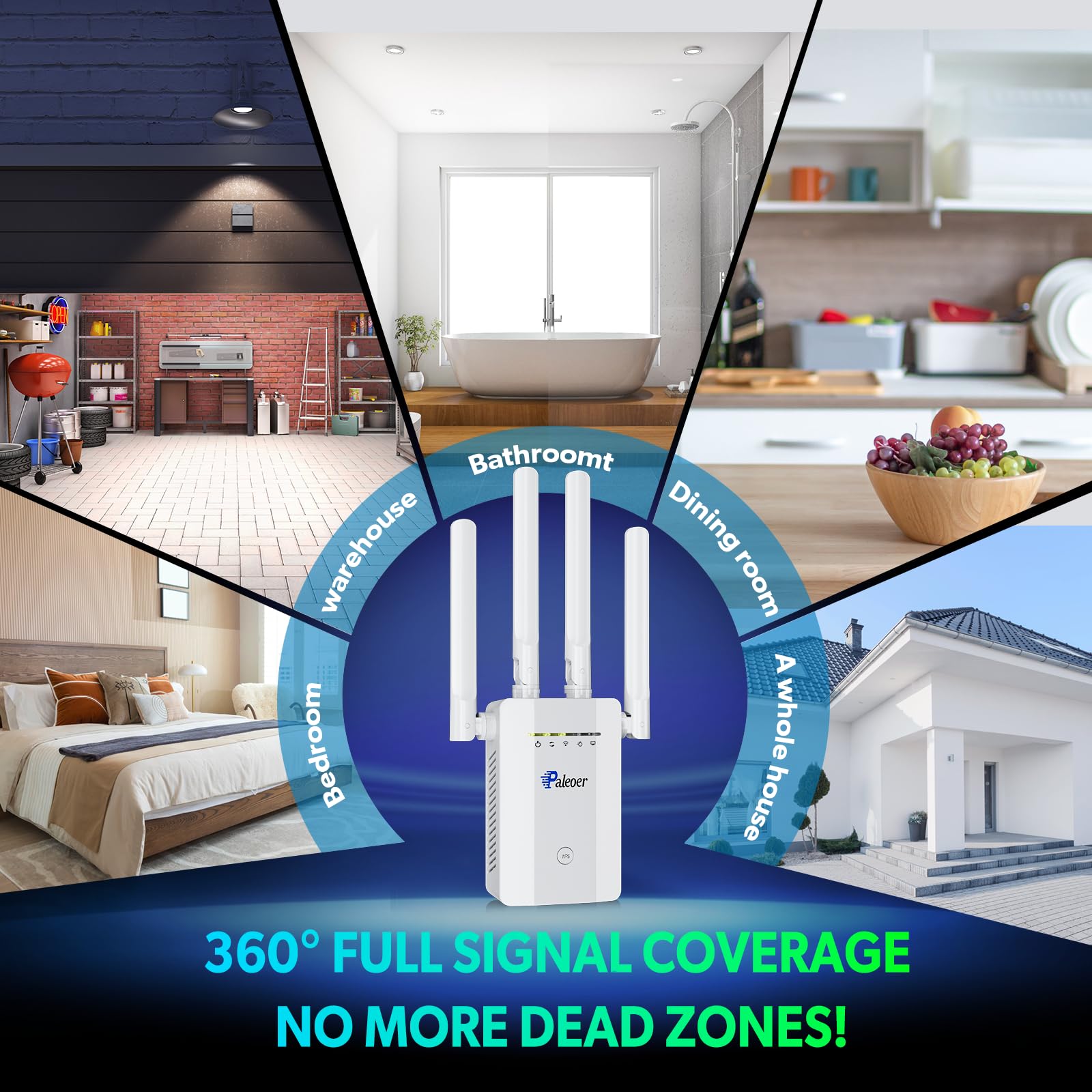 2024 Newest WiFi Extender Signal Booster The Longest Range up to 9995sq.ft, Internet Superboost