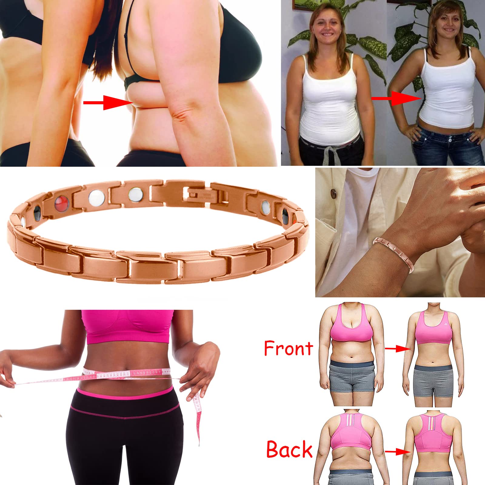 4 Pcs Lymph Detox Bracelet Lymph Drainage Bracelet Therapy Bracelet for Women Men