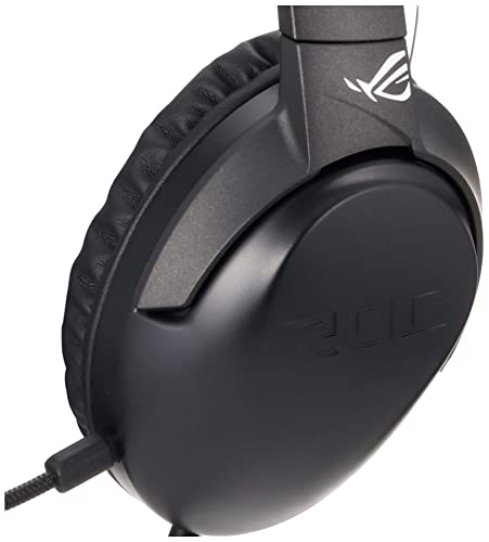 ASUS ROG Strix Go Core Wired Gaming Headset | 3.5mm Connector | Lightweight Design | Over-Ear Headphones for PC, Mac, Nintendo Switch, and PS4, Black, Standard