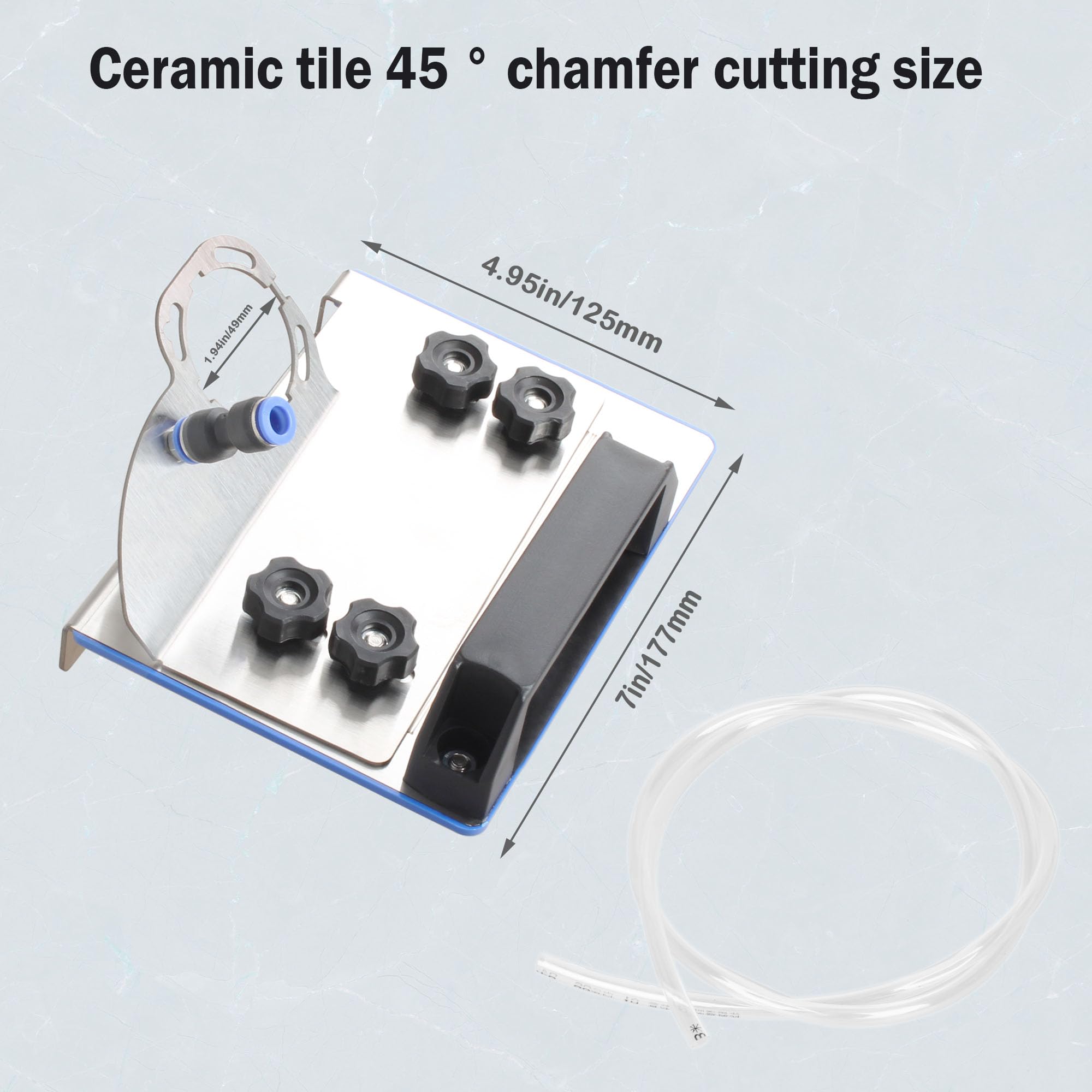 45 Degree Tile Chamfering Tool,Angle Grinder Stand for Tile 45° Chamfer Cutting,Type 100 Angle Grinder Attachment,Heavy Duty Angle Grinder Stand 45 Degrees Adjustable for Cutting Ceramic Stone 