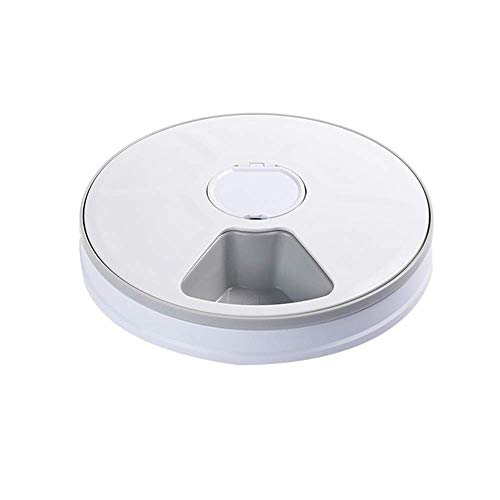 ZH1 Cat and Dog Food Dispenser, Automatic Pet Feeder with 6-Segment Dial with LCD Display, Voice Reminder, for Cats and Small and Medium Pets.
