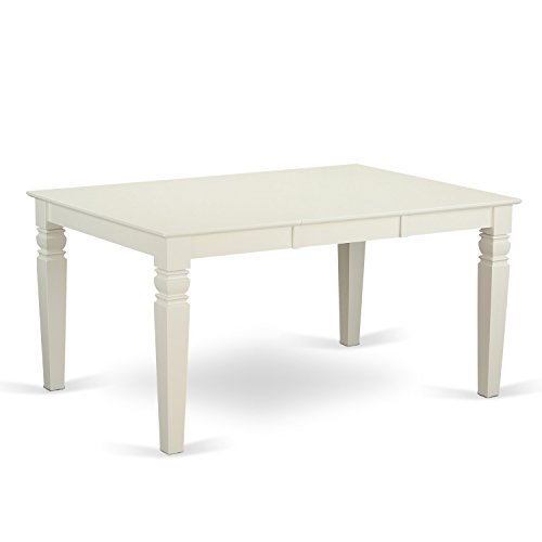 East West Furniture WEDA7-WHI-C Dining Room Table Set, 7-Piece