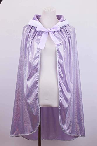LMYOVE Princess Hooded Cape Cloaks,Princess Cape Dress-Up Play (Small, Purple)