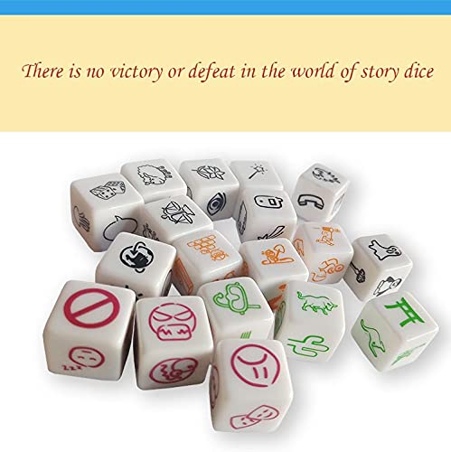 Happy Story 18 Cubes Bundle Sets Roll Cubes A Happy Trip and Challenge of Words and Stories 108 Images Unlimited Stories Combination Story Dice Game Set Imaginative Play for Kids