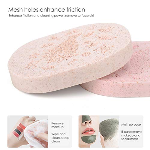 Facial Bath Cleansing Sponges for Aging Skin Cleaning, Reusable Cosmetic Face Sponge Pads for Facial, Body, Bath, Spa, Makeup Remover