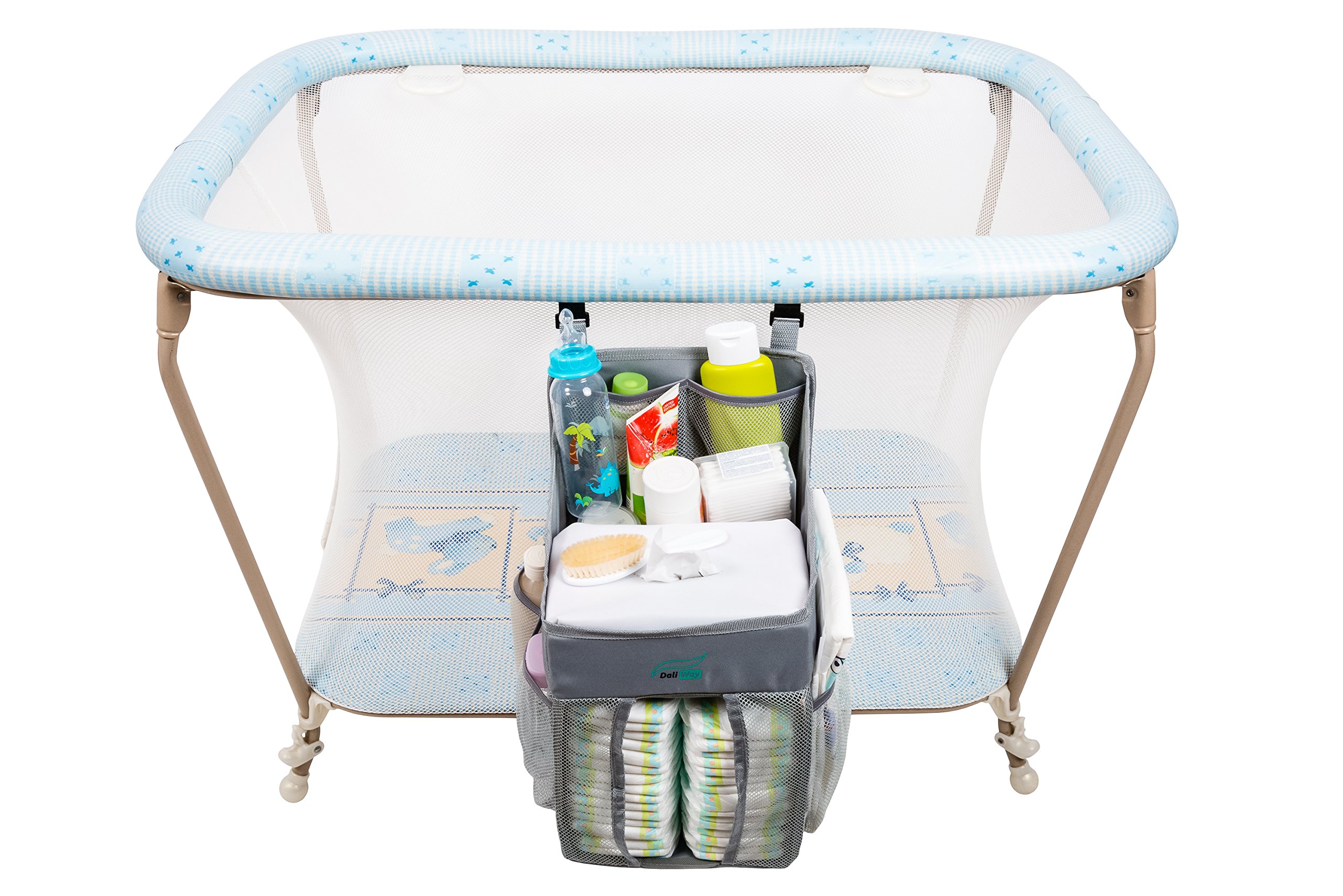 DaliWay Baby Diaper Organizer for Nursery (Grey)