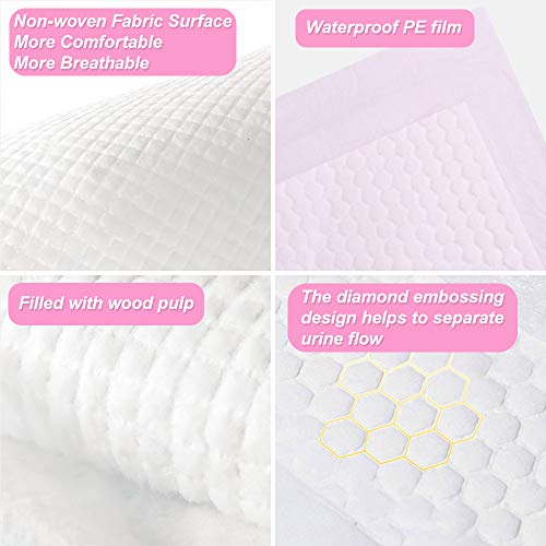 Baby Disposable Changing Pad, 30 Pack, 24×18in, Pet Training and Puppy Pads Pee Pads Portable Diaper Changing Table Pad,Breathable Waterproof Incontinence Pads Underpad(Pink)