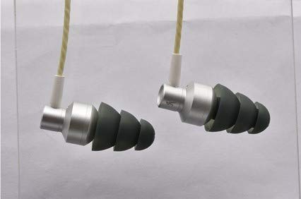 Zotech 20 Pcs Triple Flange Ear Tips Silicone Replacement Ear Buds Tips (Black)