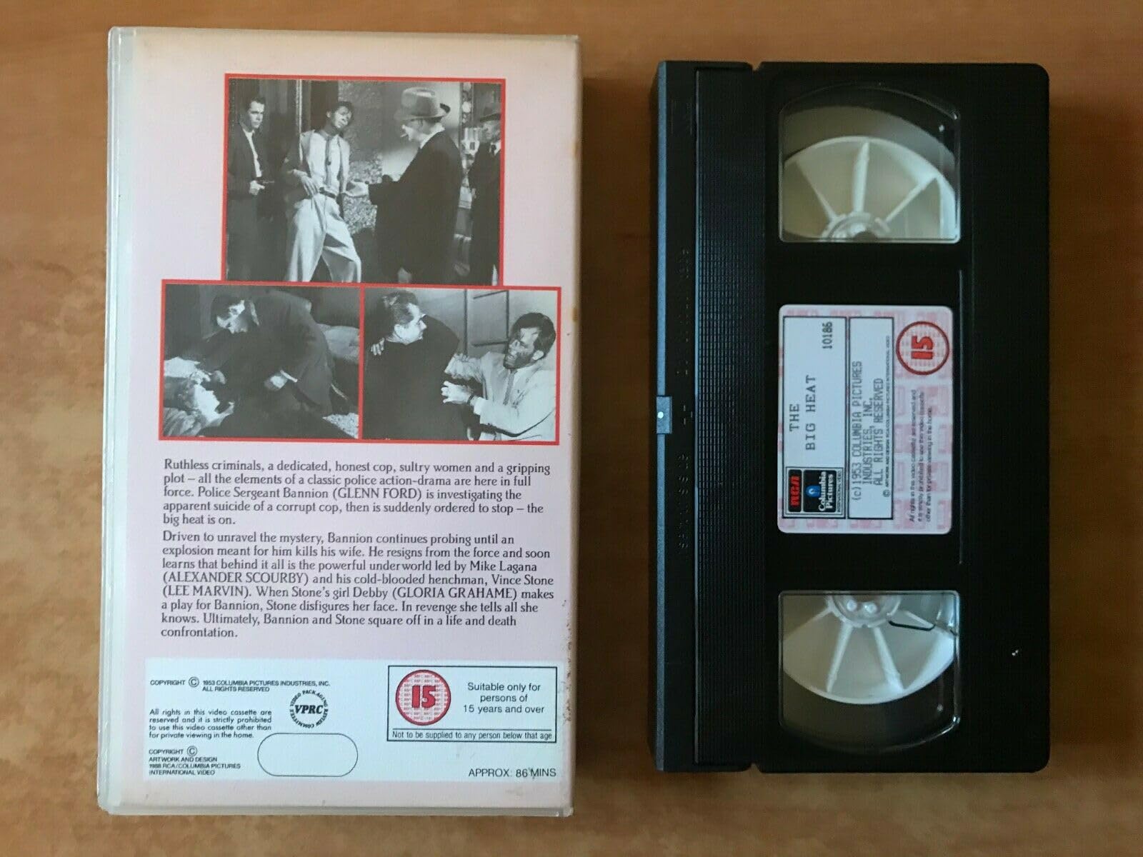 The Big Heat (1953): Police Action Drama - Glenn Ford / Gloria Grahame - Pal VHS