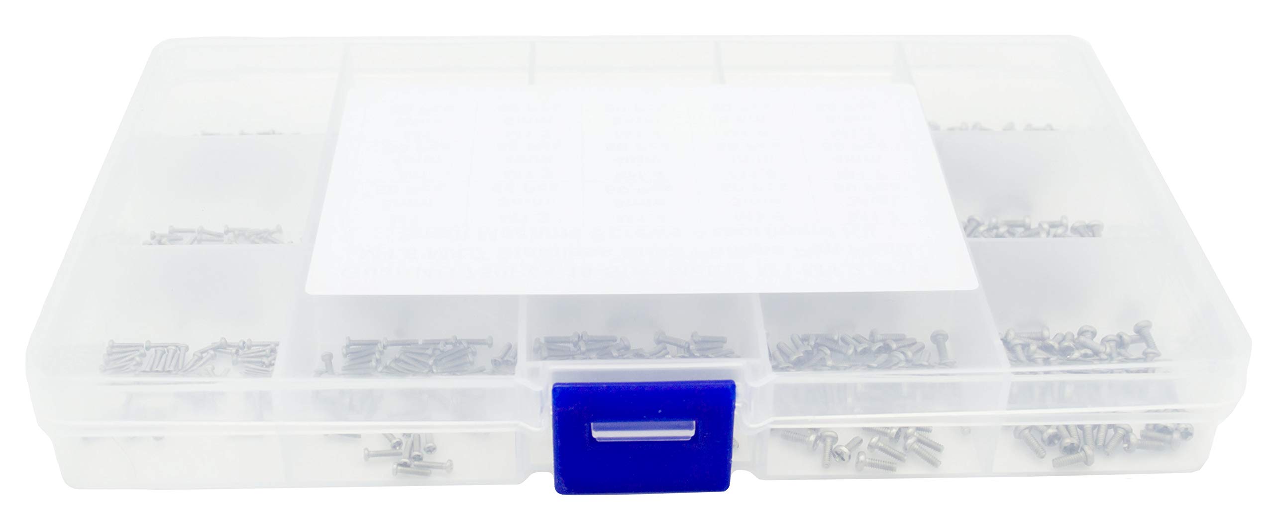 Guard4U 750Pcs 15-Size Metric M1 M1.2 M1.4 M1.6 M1.7 Stainless Steel Phillips Pan Head Small Machine Screws Assortment Kit
