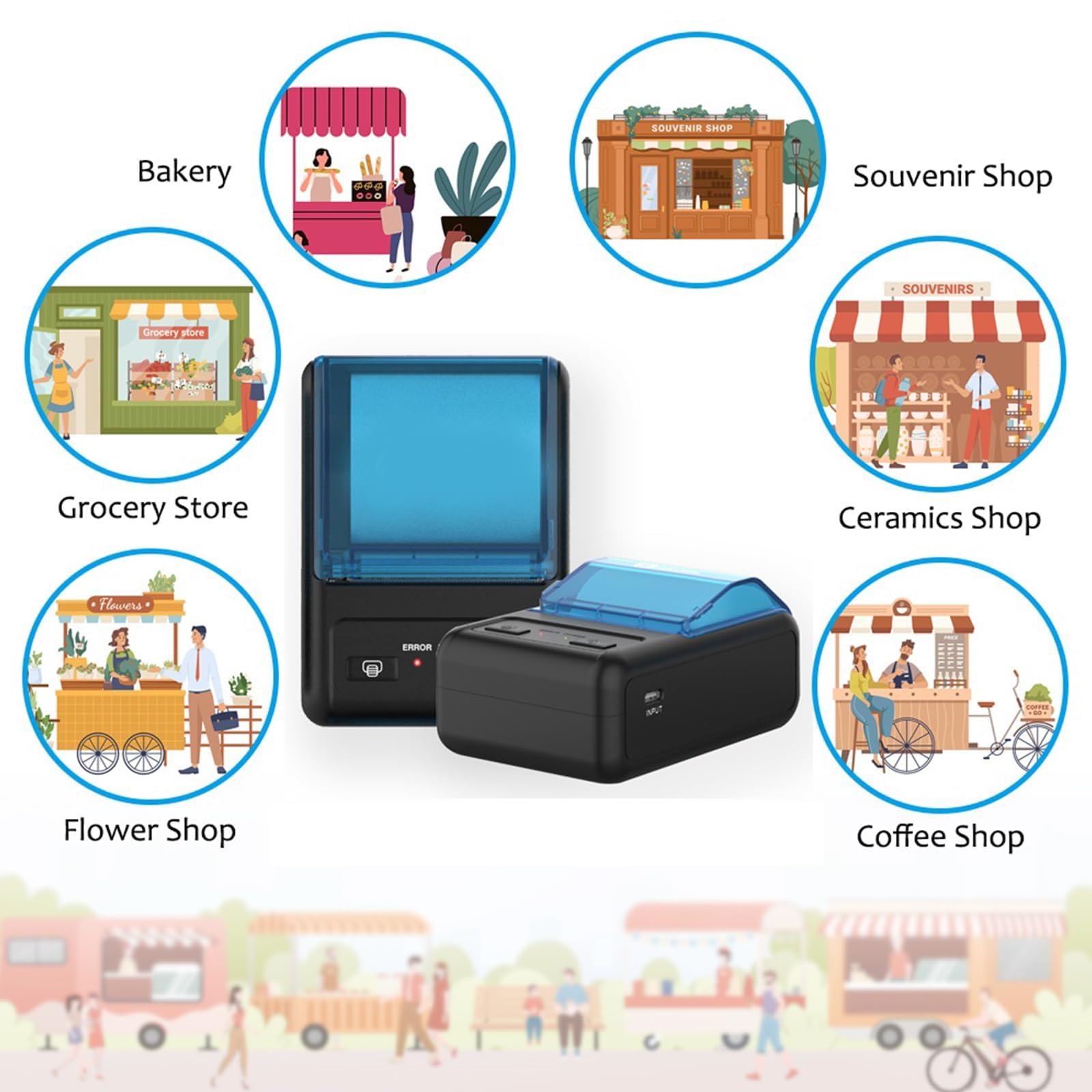 58mm blutooth receipt thermal printer, only compatible with android/Windows ,can't support ios/ipad/MAC ,wireless 2 inch portable mini pocket bill ticket printing pos machine for small business