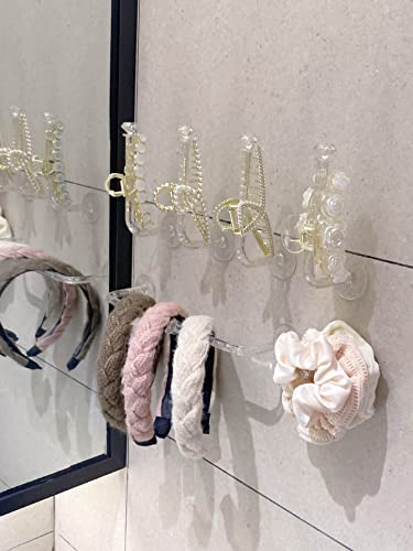 ABZEKH Shower Caddy-Storage Rack Shower Caddy Shelf 1pc Wall Mounted Hair Accessory Storage Rack Bathroom Lavatory Washroom Restroom Shower Toilet (Color : Clear, Size : Medium)