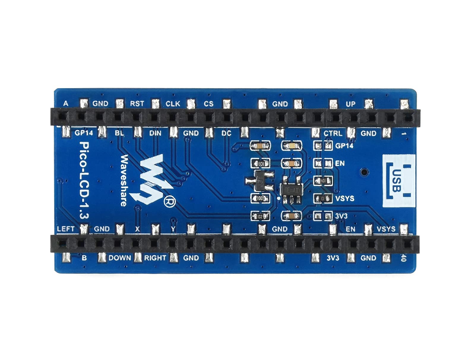 waveshare 1.3 inch LCD Display for Raspberry Pi Pico, IPS Screen Display Module, 65K RGB Colors, 240x240 Pixels, Embedded ST7789 Driver Chip, Using SPI Bus, Compatible with Raspberry Pi Pico Header