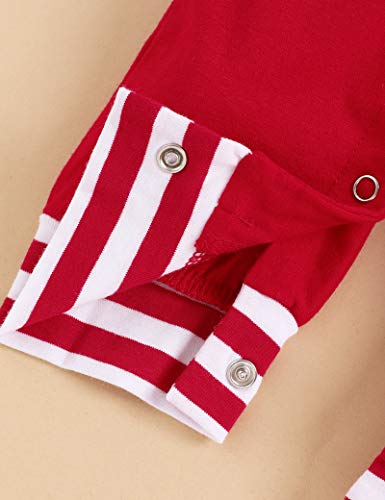 WALSONER My 1st Valentine’s Day Clothes Newborn Baby Boy Hooded Love Romper Valentine Bodysuit