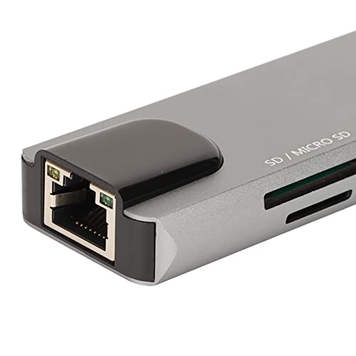 8 in 1 USB C Hub, 87W PD USB C Fast Charging, Portable USB C Converter with 4K, USB C to HDMI, Ethernet Port, , SD/TF Card Reader, for Linux/Windows XP/Vista/ 10