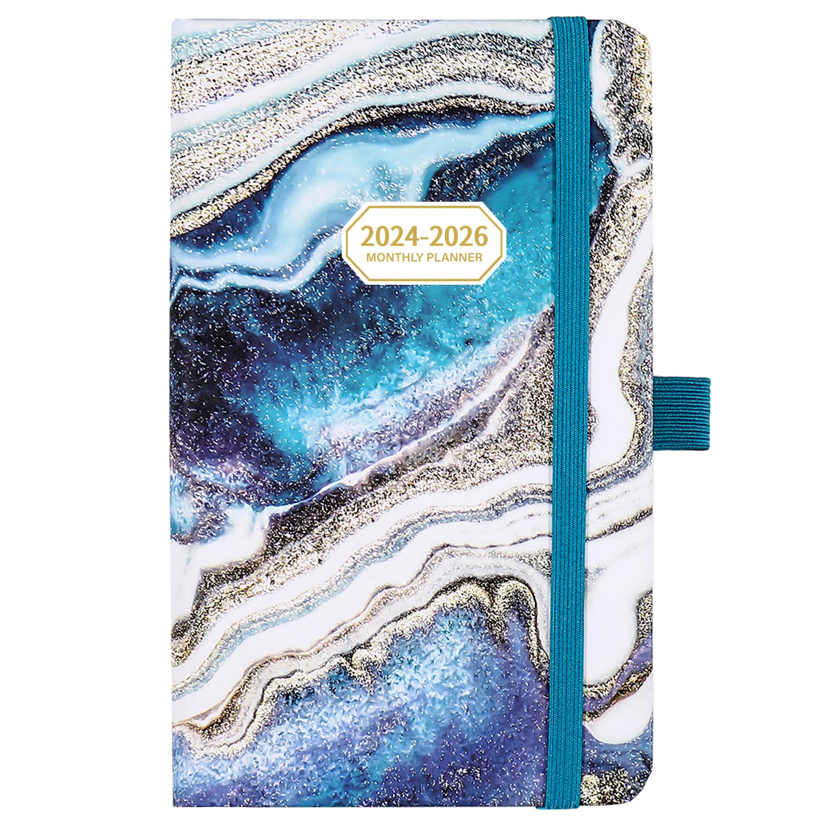 2024-2026 Pocket Planner - 3 Year Monthly Planner from January 2024 to December 2026, 6.3''×3.8'' Planner with Pen Holder