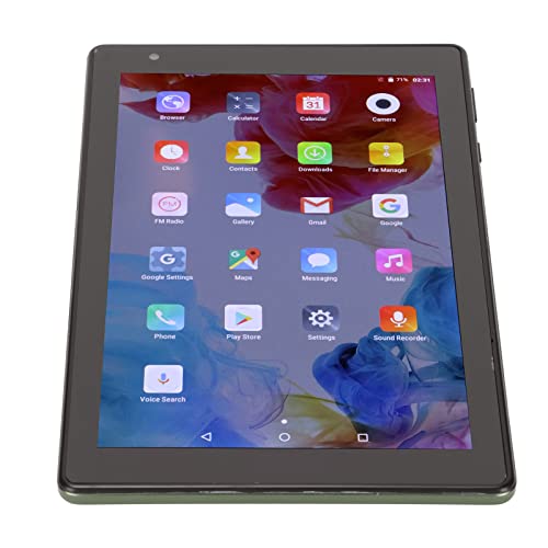 8 Inch Tablet, 8 Inch IPS LCD Dual Standby Dual Card 3 Card Slots Green 2GB RAM 32GB ROM Calling Tablet 100240V for Android5.1 Games (US Plug)