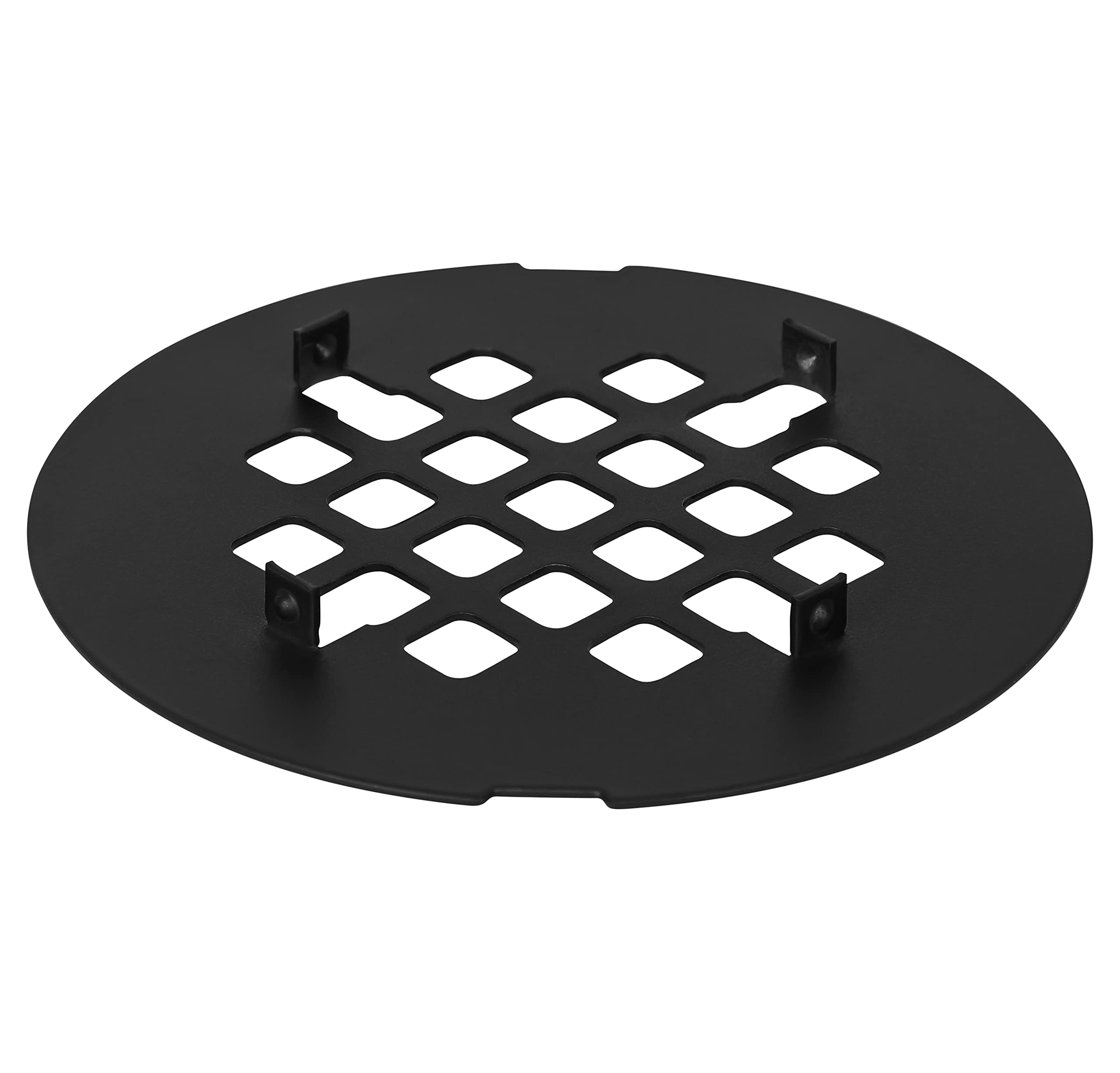 4 1/4” Snap-in Shower Drain Grate - Matte Black - Replacement Cover - VHI - Handyman Designed & Tested in America - Will Never Bend or Break