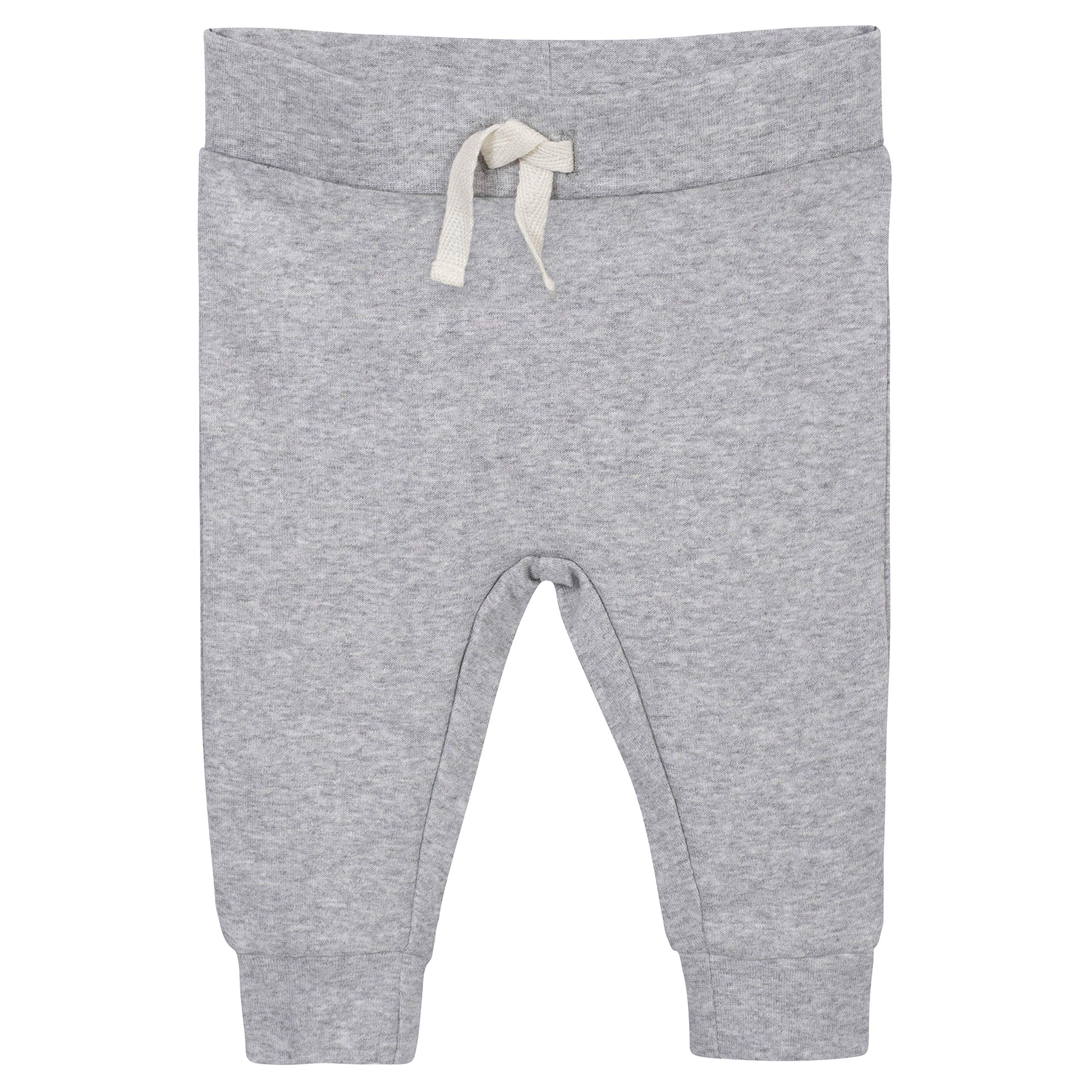 Grow by Gerber Baby Boys 2-Pack Pants, Grey, 0-3 Months