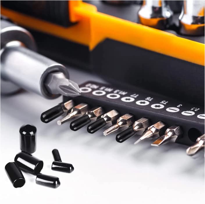 166 Pieces Rubber End Caps for Screws Bolts Rubber Screw Covers Bolt Caps Vinyl Caps Rubber Caps in 10 Sizes from 2/25 to 4/5 Inch (Black)