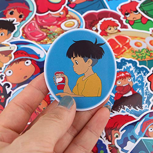 35Pcs Series Ponyo on The Cliff Sticker Home Decor Fridge Styling Travel Suitcase Graffiti Styling Waterproof Stickers