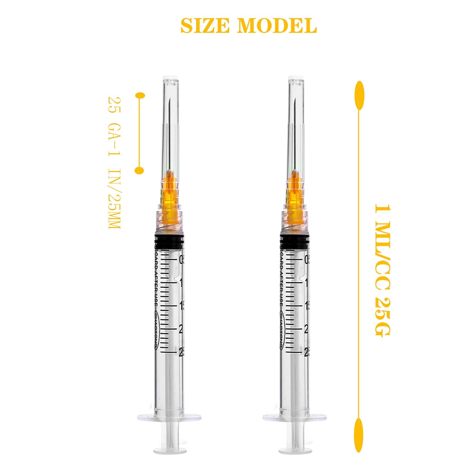 5ml Syringe with 23Ga 1 Inch Needle, Individually Package (20 Pack)