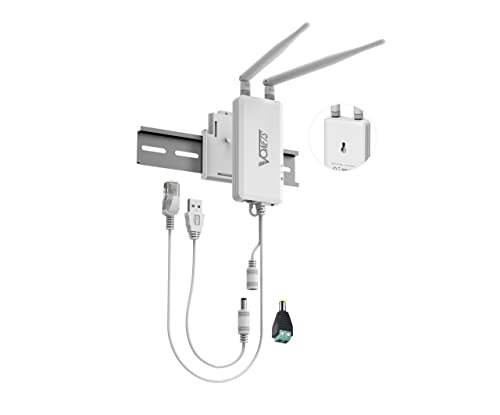 VONETS Industrial Mini 5GHz WiFi Bridge/Router WiFi to Ethernet Adapter 802.11a/n/ac(900Mbps) 2 RJ45 Ports/Antennas USB/DC Powered (DC5V-24V) for DVR Monitoring PLC Medical Device VAP11S-5G