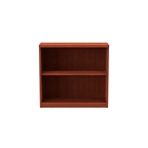 Alera ALEVA633032MC Valencia Series Two-Shelf 31-3/4 in. x 14 in. x 29-1/2 in. Bookcase - Medium Cherry