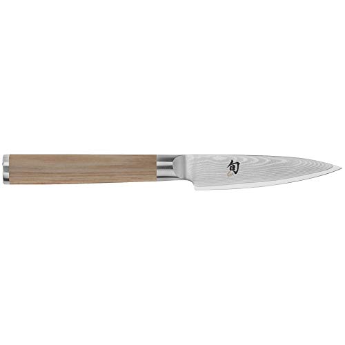 Shun Cutlery Classic Blonde 5-Piece Starter Block Set, Kitchen Knife and Knife Block Set, Includes Classic 8β Chef, 6β Utility & 3.5β Paring Knives, Handcrafted Japanese Kitchen Knives