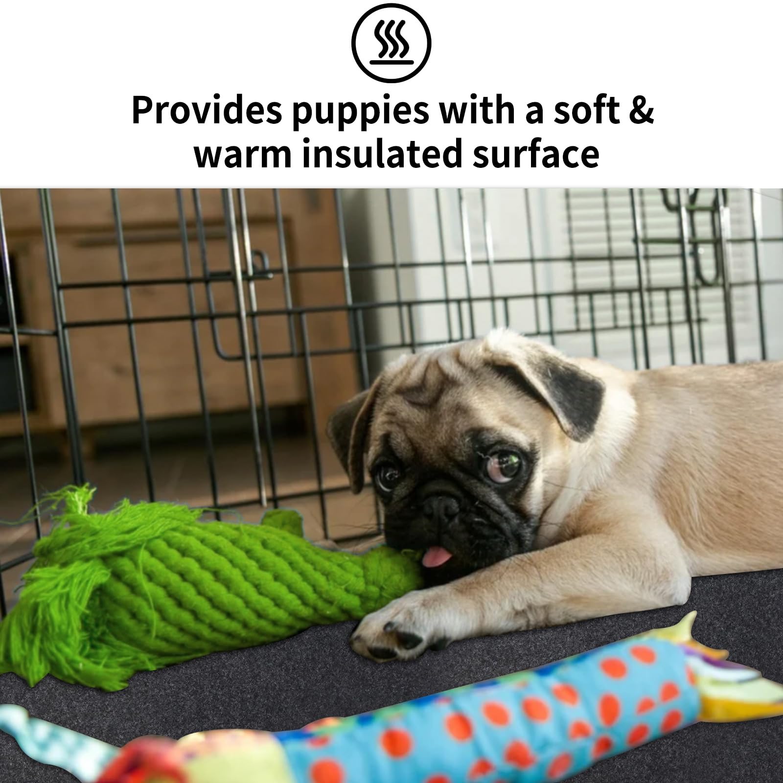 Dog Playpen Mat Pads, Puppy Pads for Dogs Training, Whelping, Housebreaking, Incontinence, Kennel, Reusable, Absorbent, Waterproof, Non-Slip, Washable (34" x 52")