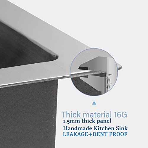 33 Kitchen Sink Drop In Double Bowl - Lordear 33"x22" Kitchen Sink Stainless Steel 16 Gauge Topmount Double Bowl 60/40 Kitchen Sink