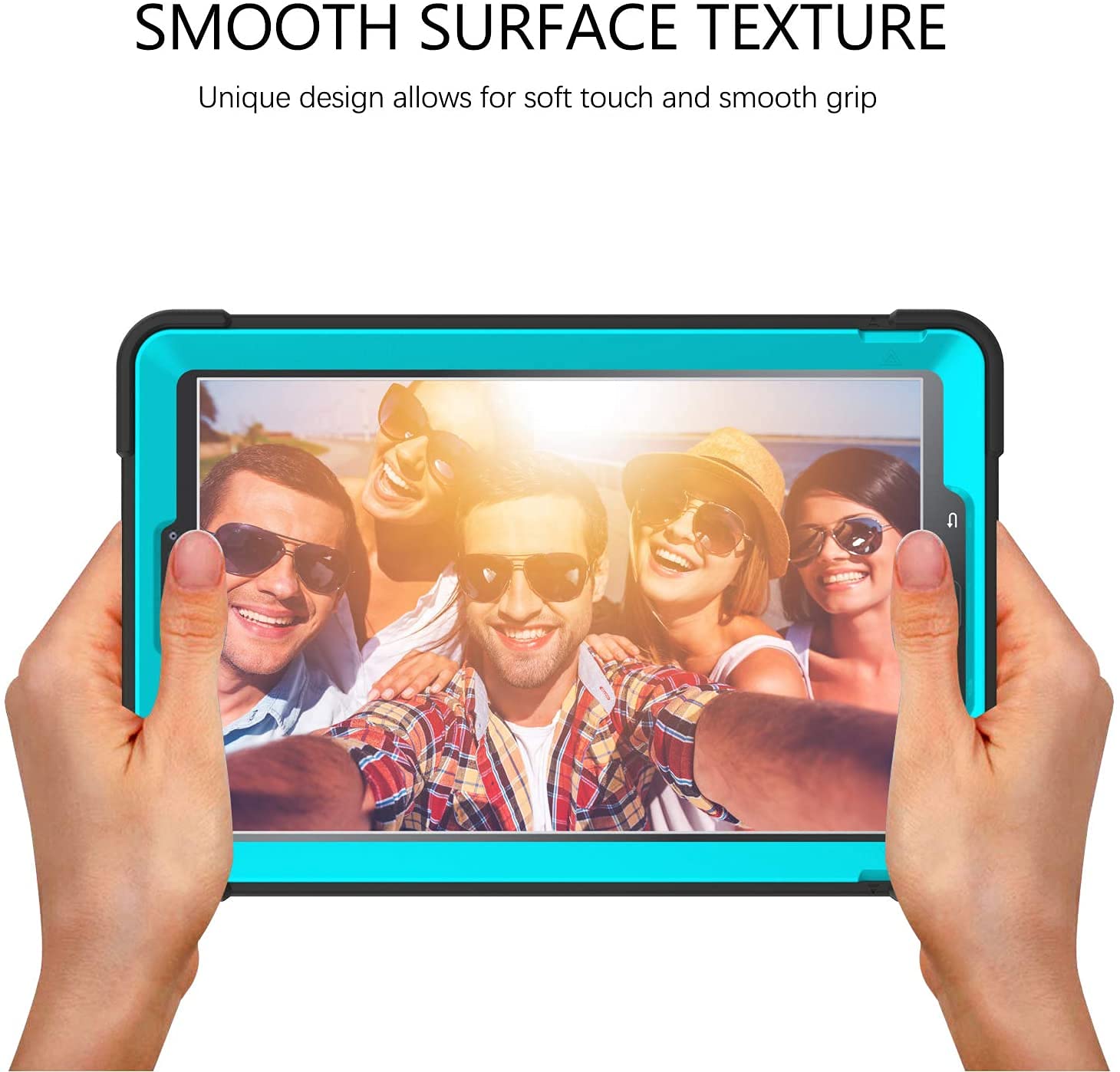 GUAGUA Protective Case for Samsung Galaxy Tab A 10.1 2016, Heavy Duty Rugged Shockproof Anti-Scratch Tablet Cover with Kickstand, Black/Blue