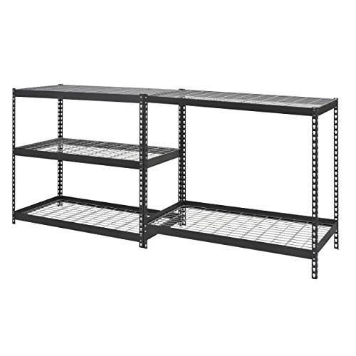 Edsal TRK-482478W5 Black Steel Shelving, 78" Height x 48" Width x 24" Depth