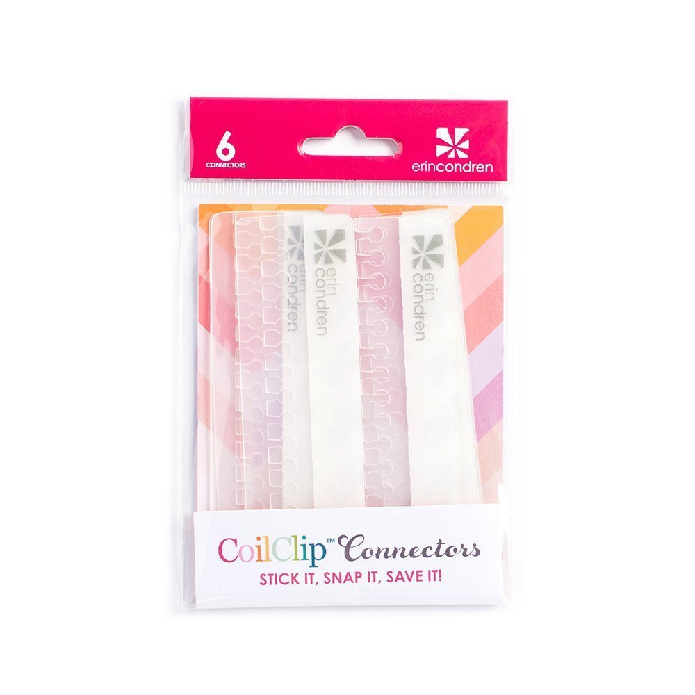 2015 Erin Condren Designer Accessories - Planner Clear CoilClip Connectors (Set of 6) 4"