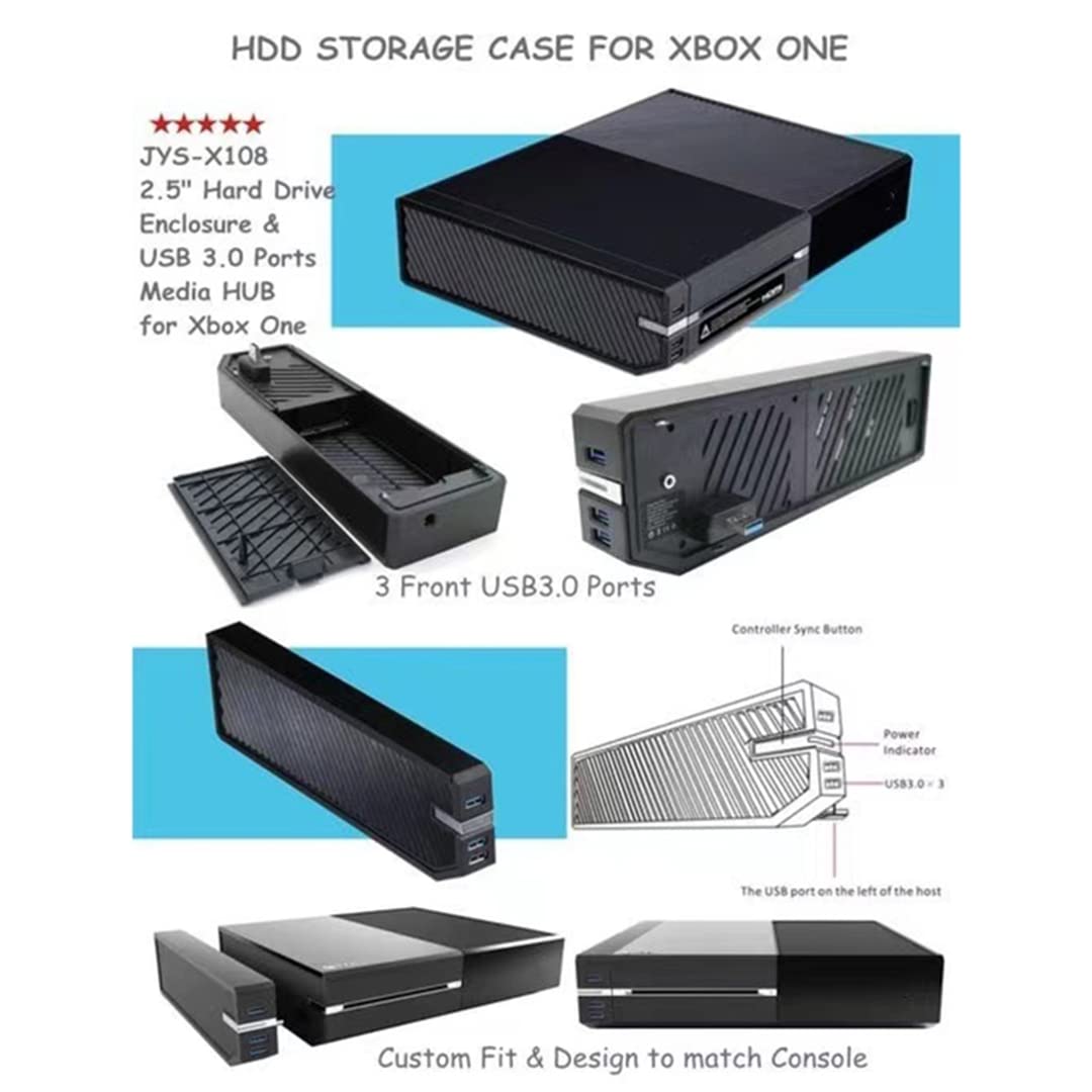 3 Ports USB Hub for Xbox One, USB 3.0 Multi USB Port Expander, Fast Data Transfer USB Hub, High-Speed USB Splitter Adapter for Xbox One